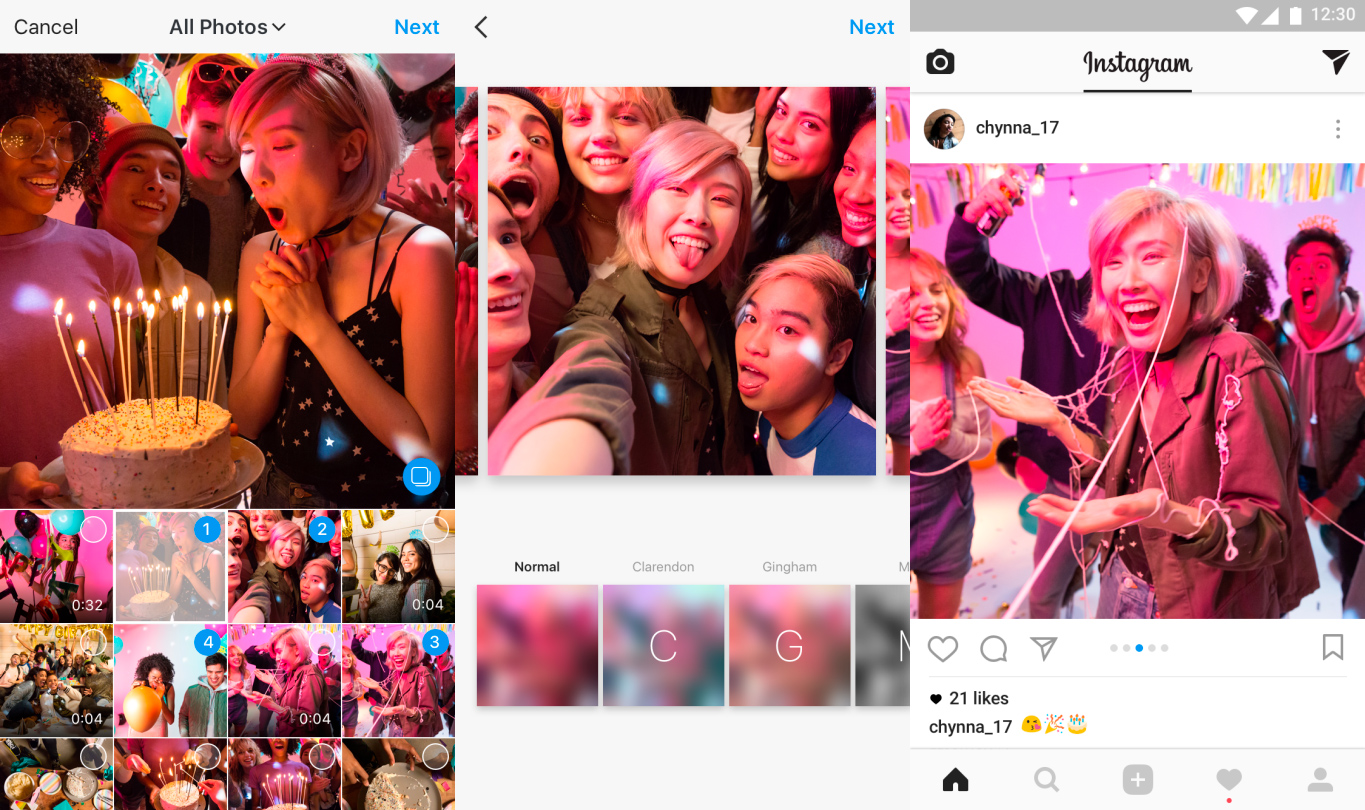 Instagram lança recurso de álbum para compartilhar até 10 fotos de uma ...
