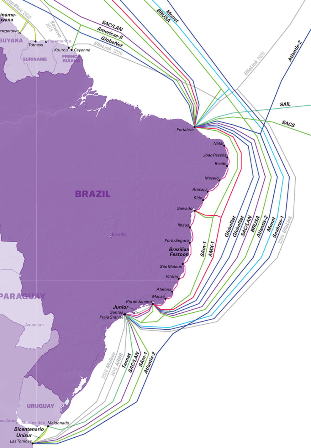 Google inaugura cabo submarino de 10 mil km entre EUA e América do Sul ...