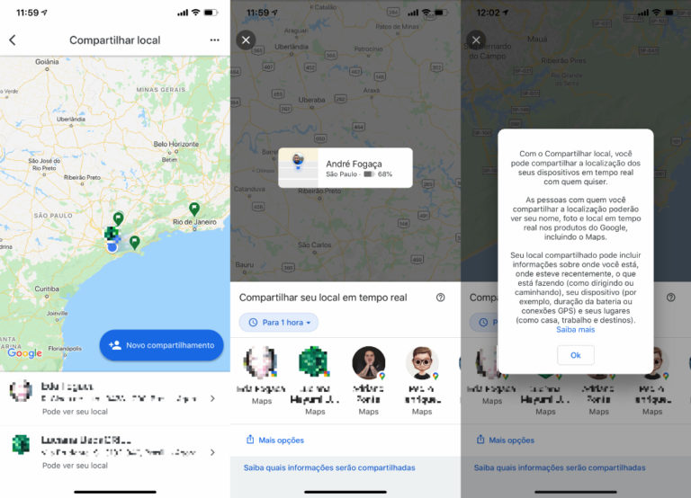 Google Maps atualiza interface para enviar localização em tempo real ...