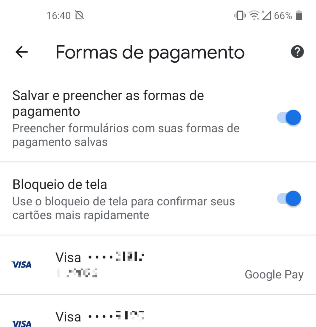 Google Chrome pode usar digitais para acesso a cartões de crédito ...