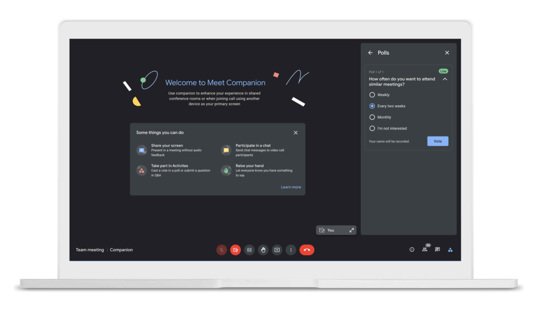 Google Meet terá modo híbrido para reuniões no escritório e home office ...