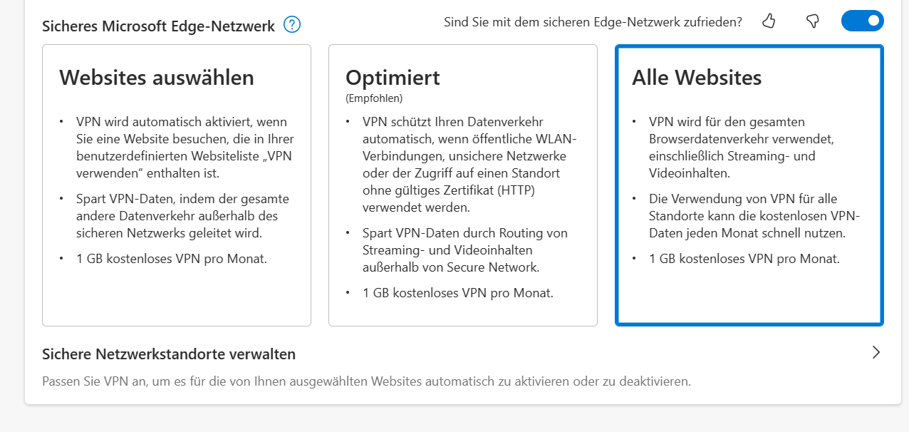 Microsoft começa a liberar VPN embutida no Edge para alguns usuários ...