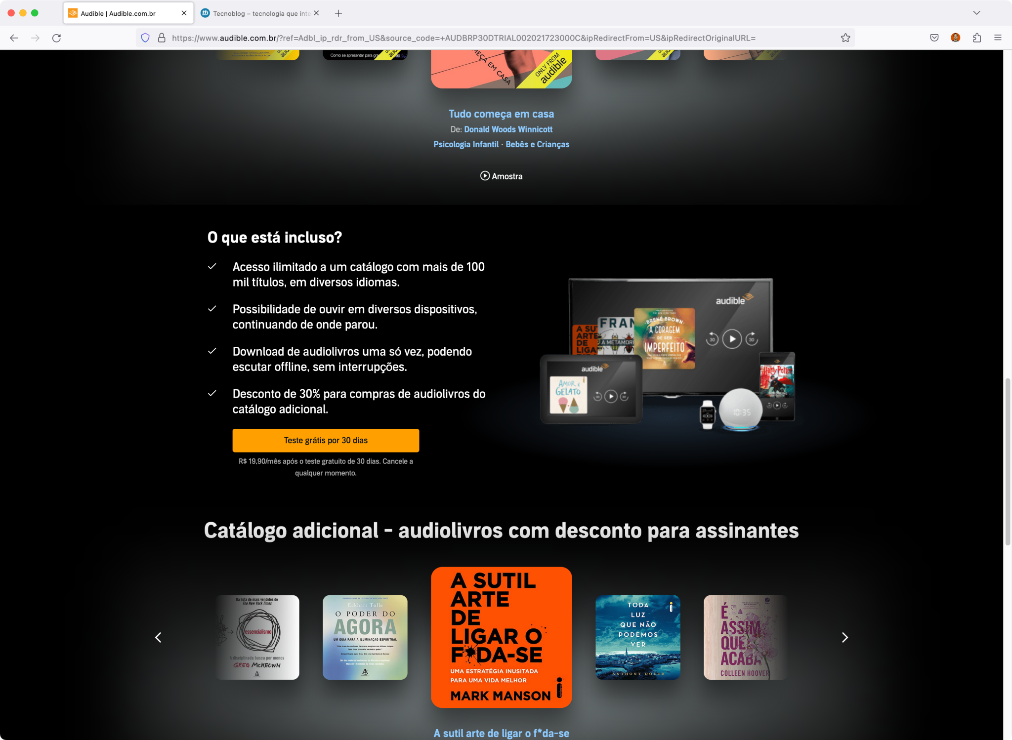 Amazon lança Audible por R$ 19,90 no Brasil • Tecnoblog