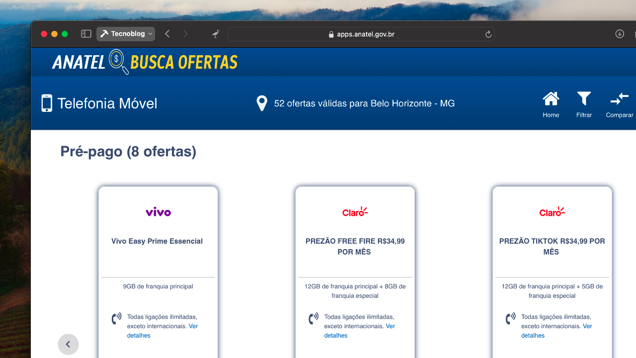 Anatel lança site para comparar planos de celular, TV, fixo e banda ...