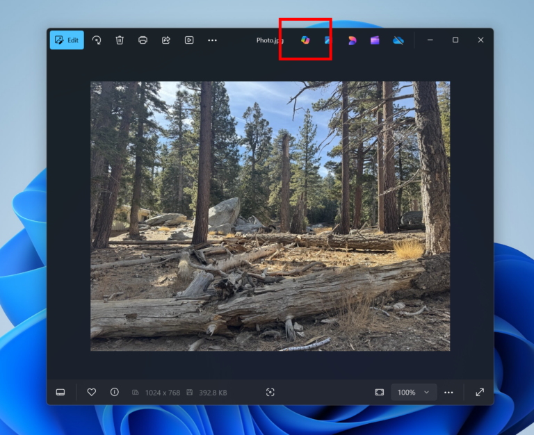App Fotos do Windows 11 ganha botão e ferramentas do Copilot • Tecnoblog